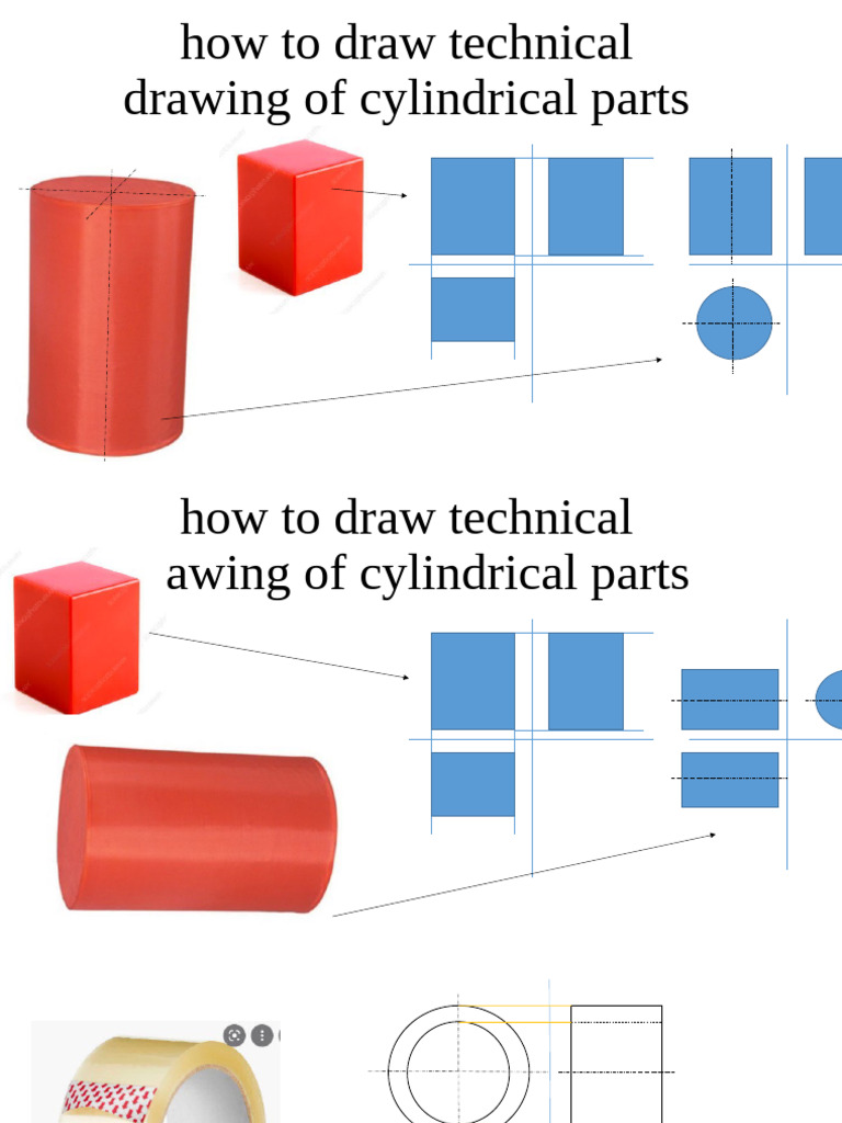 How To Draw Cylindrical Part | PDF