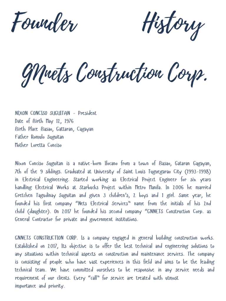 Gnnets Construction Corp | PDF