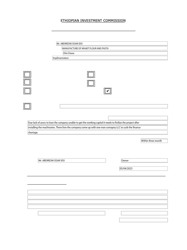 Form-Investment Permit Renewal Filled | PDF | Chess Openings | Chess