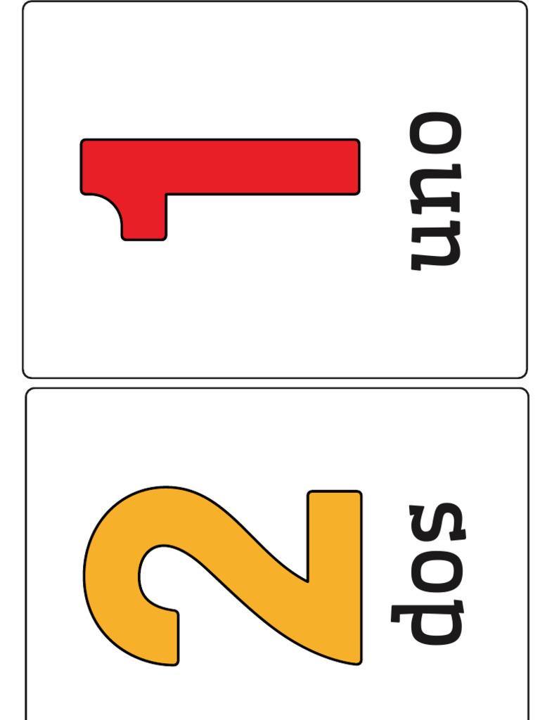 Tarjetas Educativas Memoria de Números Ilustrado Colorido | PDF