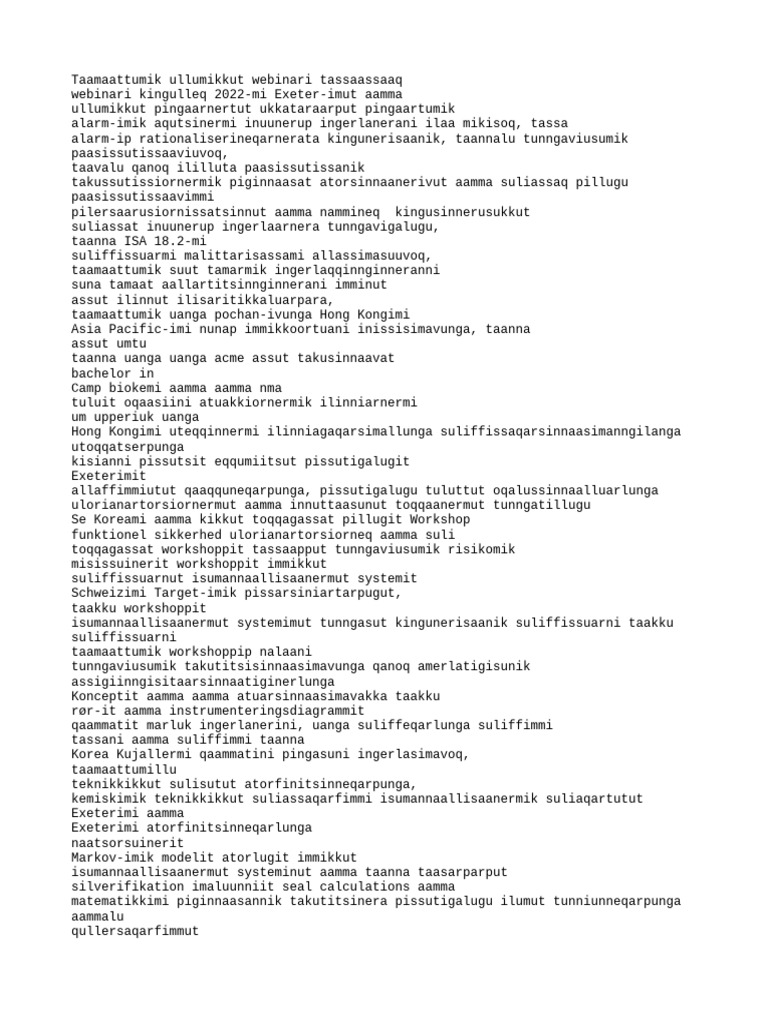 (Kalaallisut, Greenlandic) Data Visualization For Alarm Rationalization ...