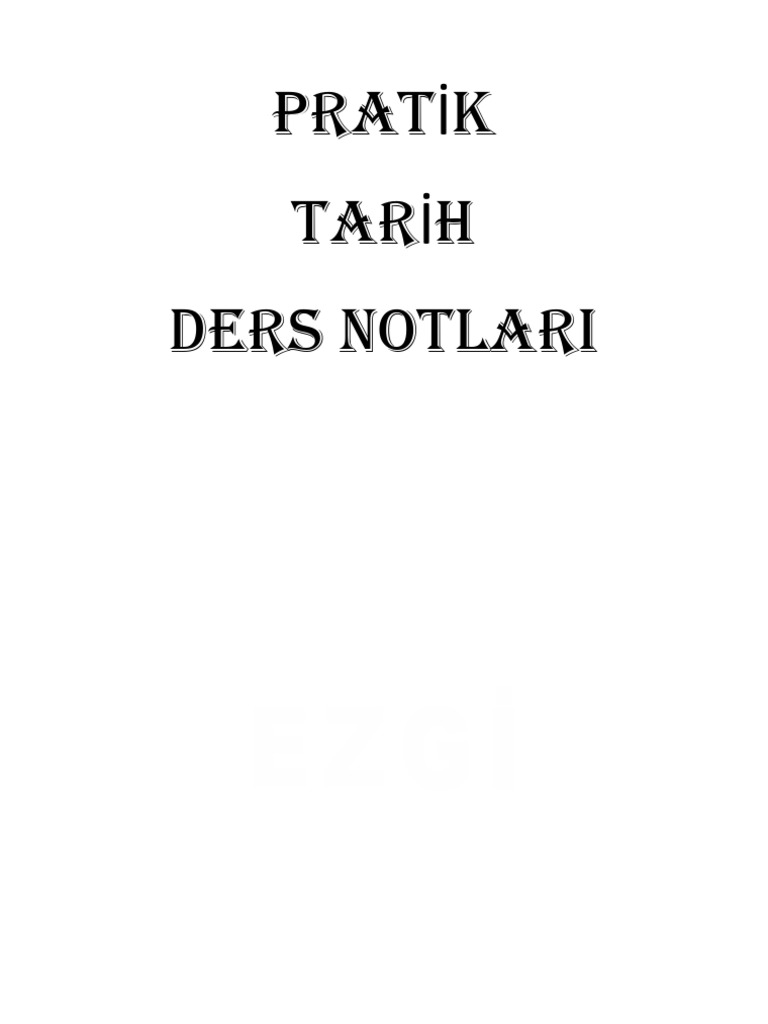 Tarh Ders Notu | PDF