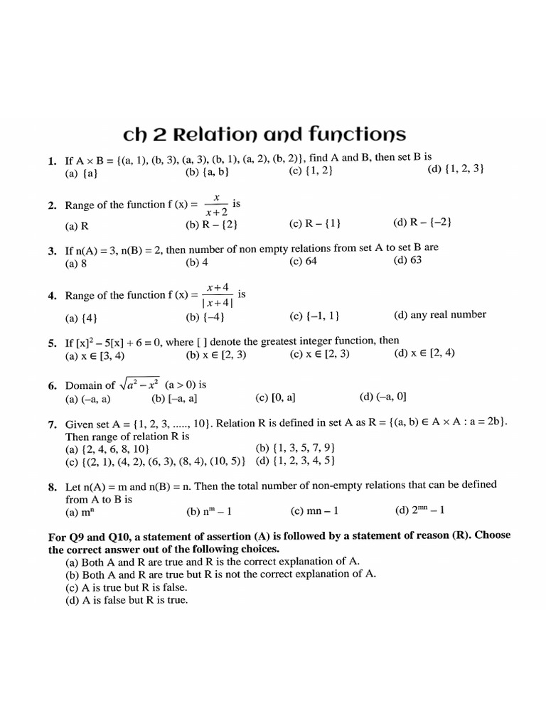 CH 2 Relation | PDF