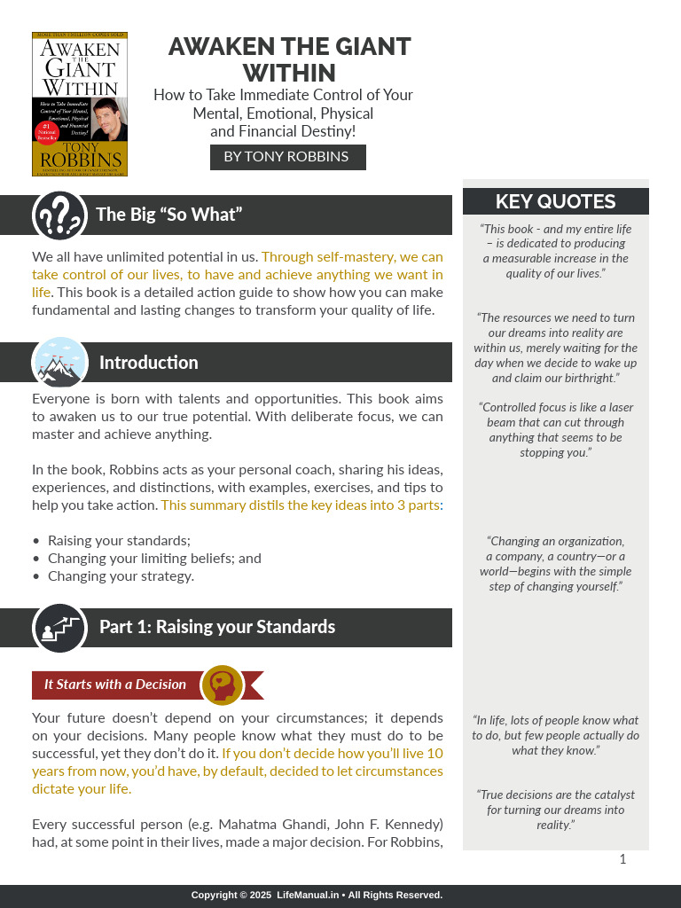 Day 7 - Awaken The Giant Within | PDF | Emotions | Pleasure