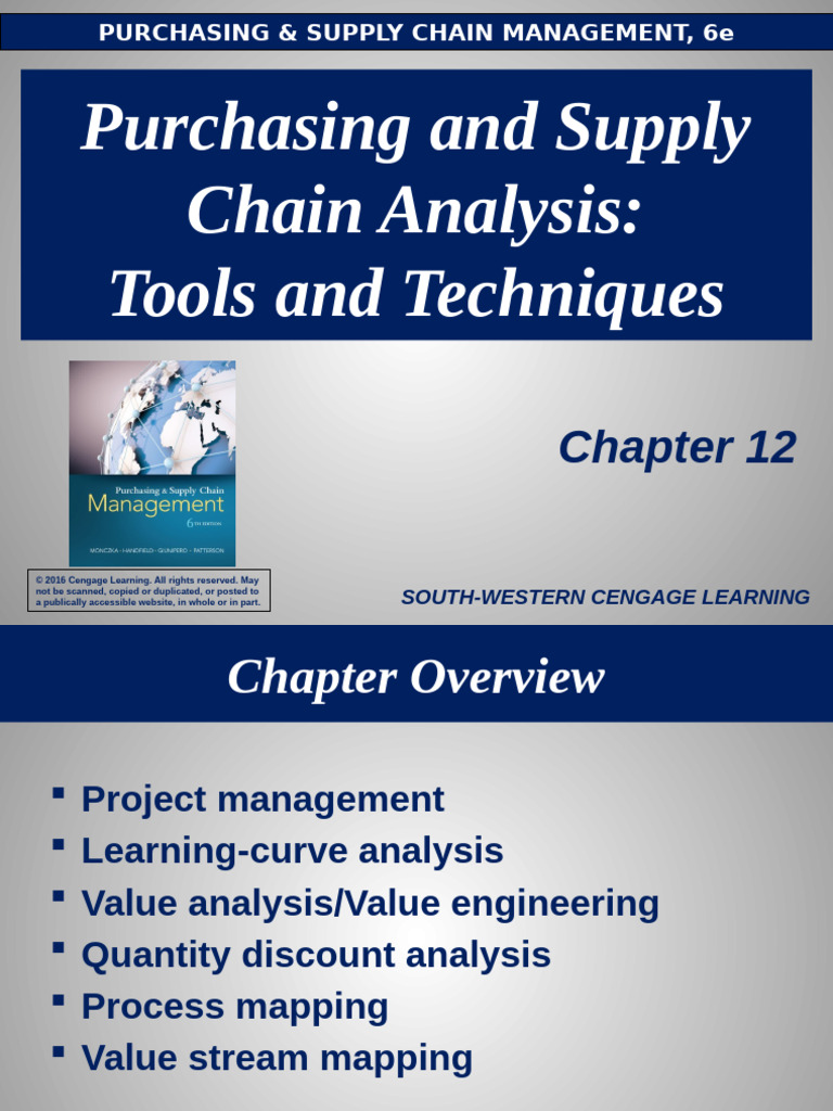 Chapter 12 Purchasing and Supply Chain Analysis Tools and Techniques ...