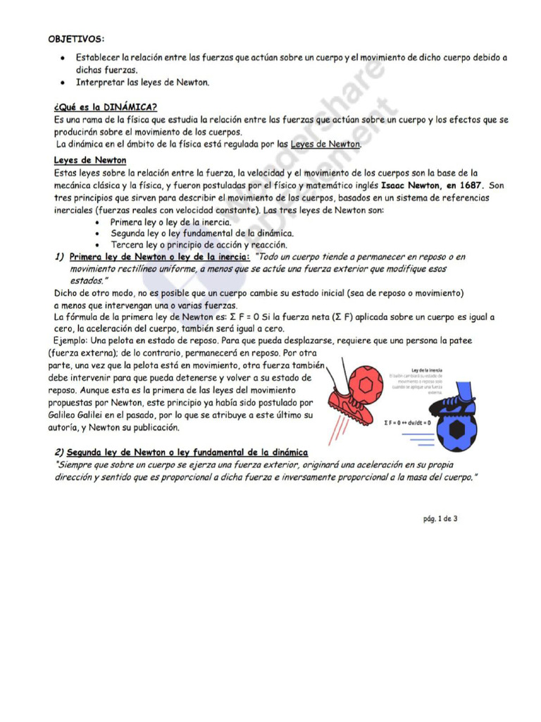 Leyes de Newton 5°b | PDF