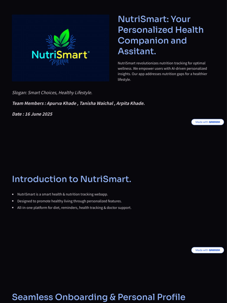 NutriSmart: Your Weight Loss Companion | PDF | Dieting | Diet (Nutrition)