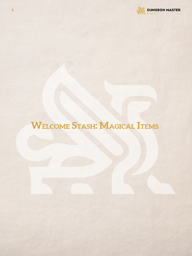 Magical Weapons and Items Guide | PDF