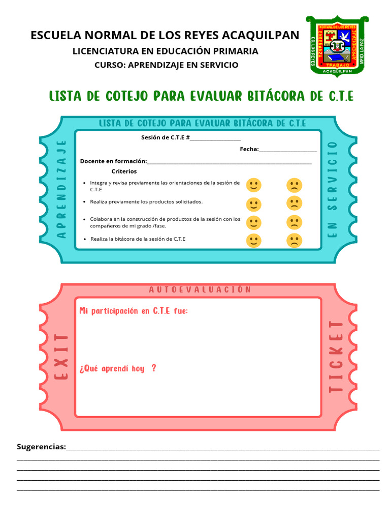 Lista de Cotejo de Bitácora de Cte | PDF