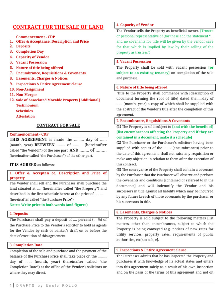 CONVEYANCING DRAFT BY ROLLO - Final-1 | PDF | Lease | Mortgage Law