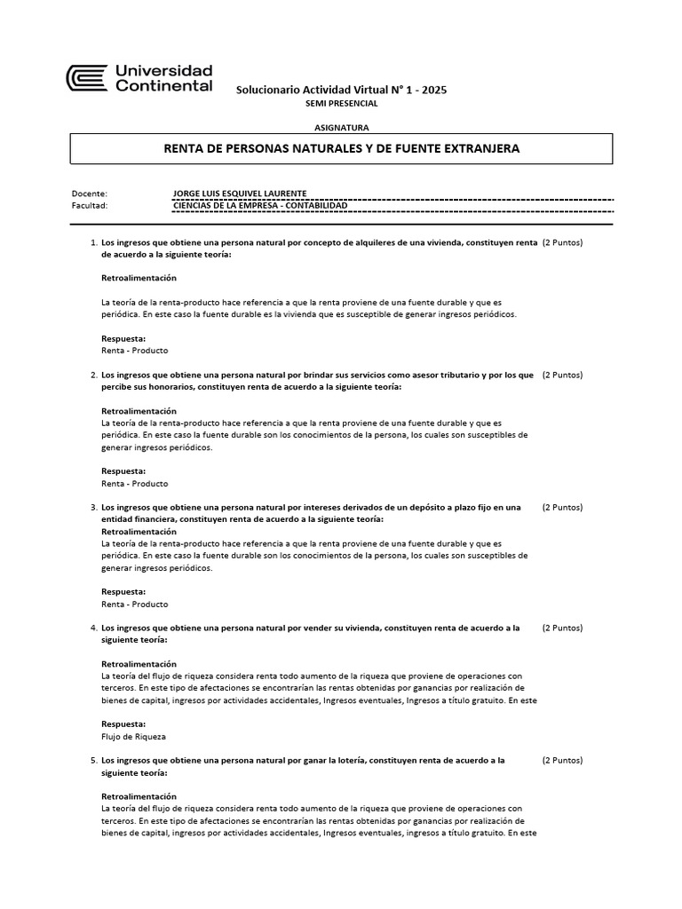 01 Solucionario Actividad Virtual 1 | PDF | Ciencias económicas | Economias