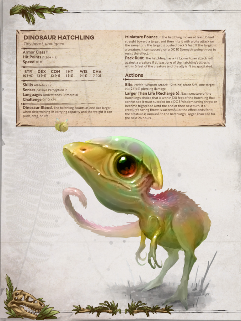 Dinosaur Hatchling by MonkeyDM | PDF
