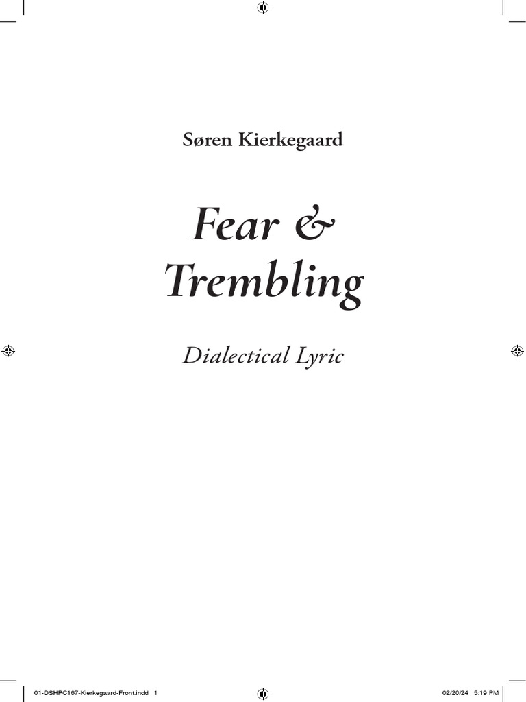 Kierkegaard's Fear and Trembling Analysis | PDF | Søren Kierkegaard ...