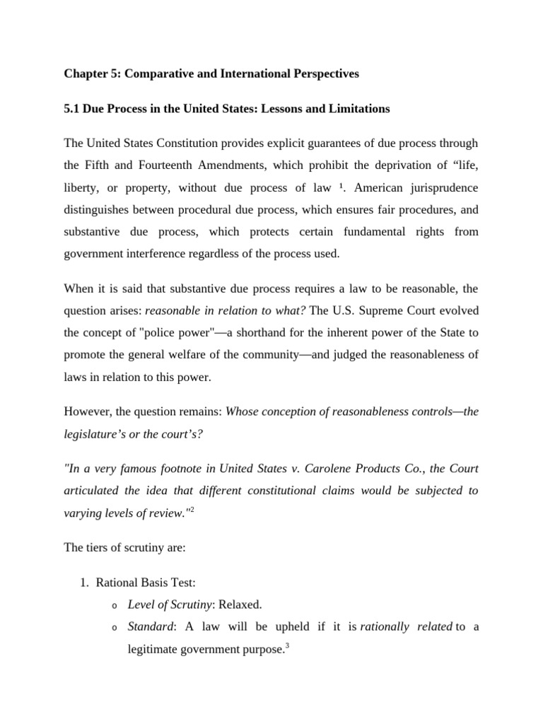 Ch-5, Due Process | PDF | Due Process Clause | Rational Basis Review