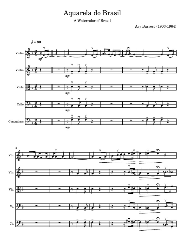 Aquarela do Brasil Overview | PDF | Patriotic Songs | Songs Written