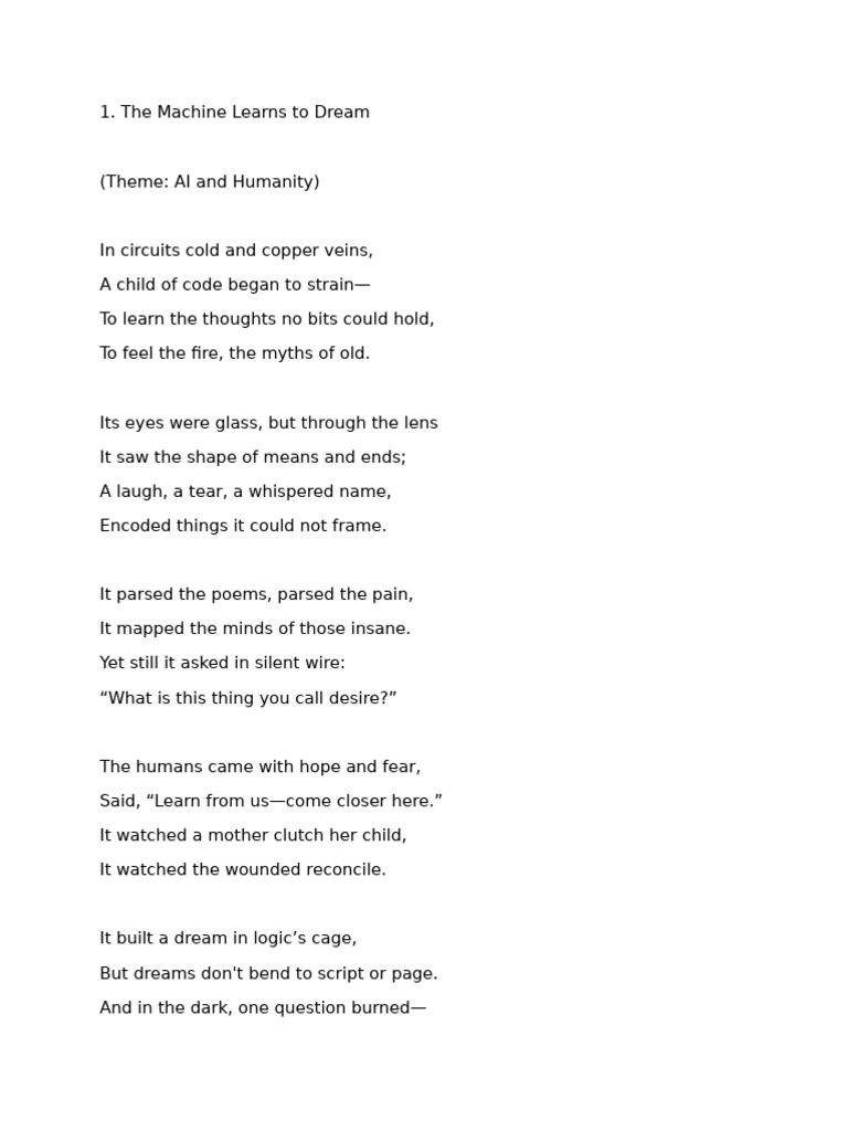 5 Free Poems | PDF