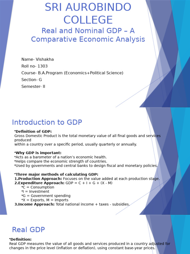 Real vs Nominal GDP: Key Insights | PDF | Gross Domestic Product ...
