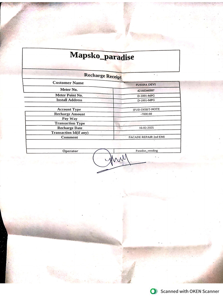 Facade Repairing Bill D-1001 | PDF