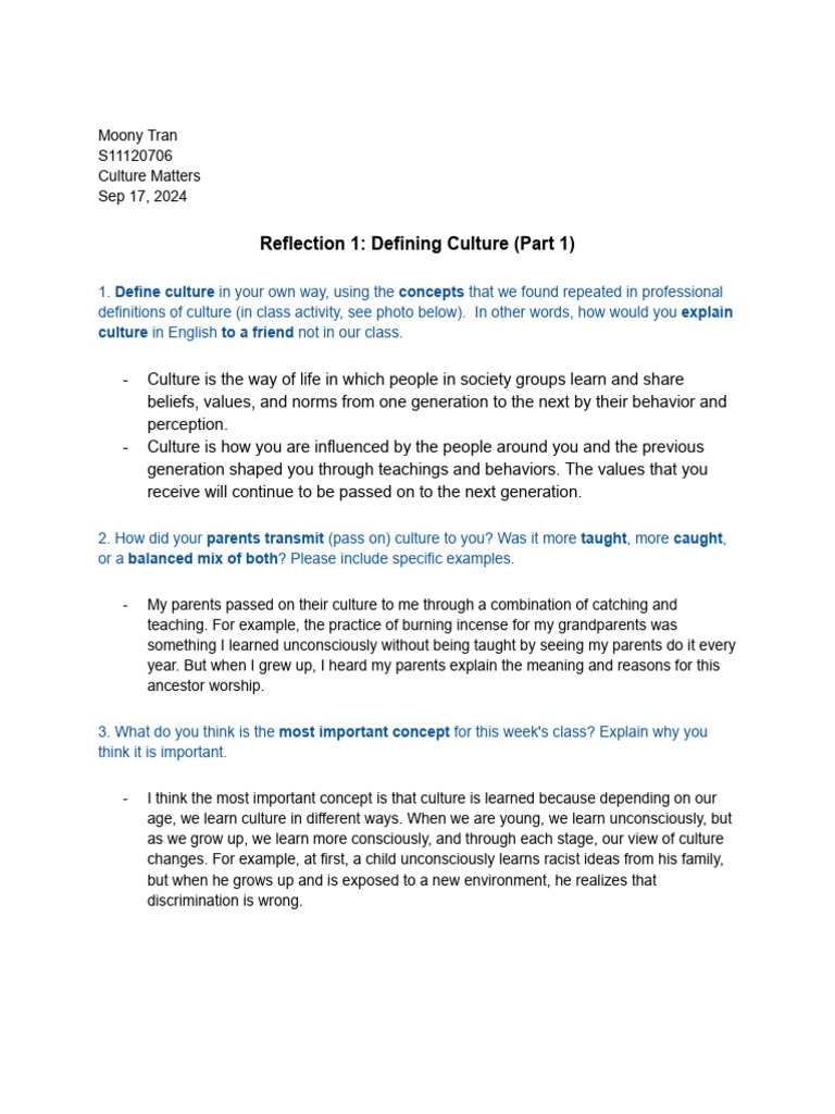 Defining Culture | PDF