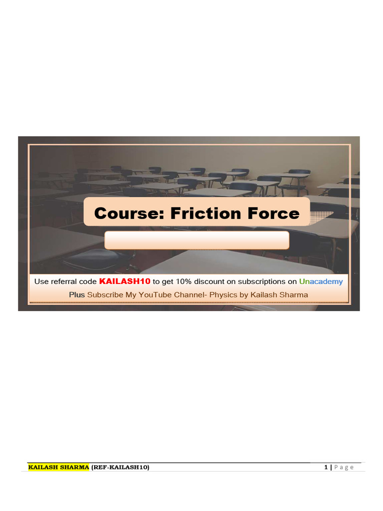06 Friction Student Copy With Ans - New - 12!06!2021 - Updated | PDF ...