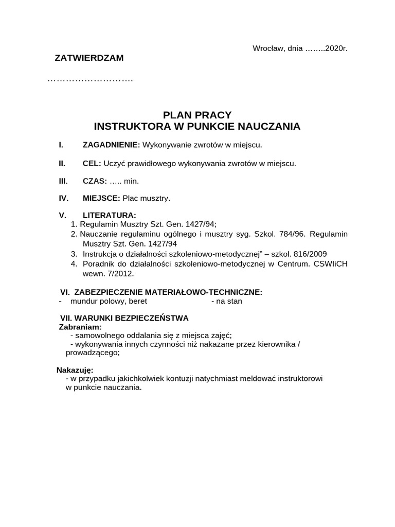 Zwroty W Miejscu | PDF