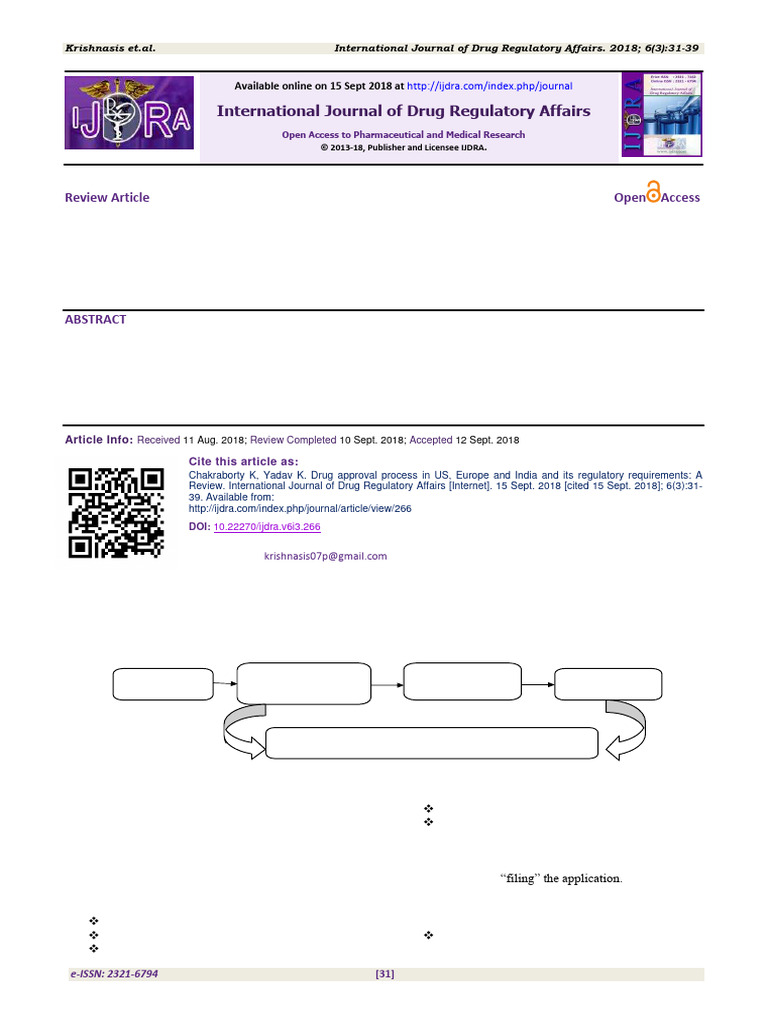 Drug Approval Process in US Europe and I | PDF | Clinical Trial ...