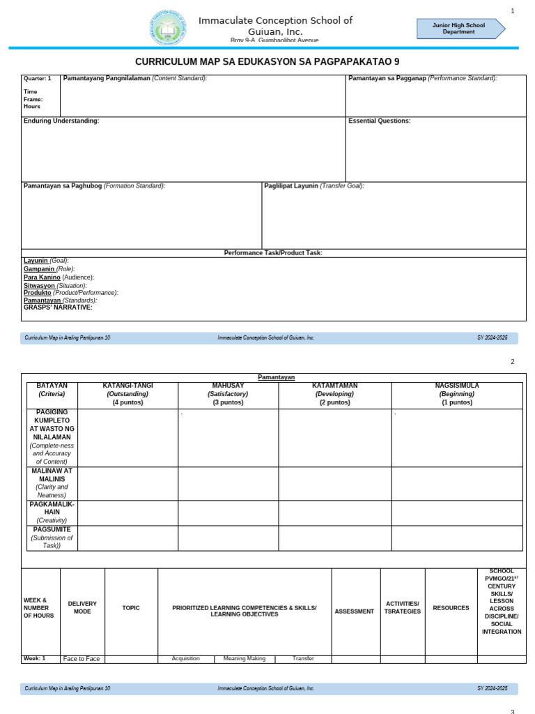 CMAP ESP 9_QUARTER 1_BASED ON MATATAG 2025 | PDF | Education Theory | Learning