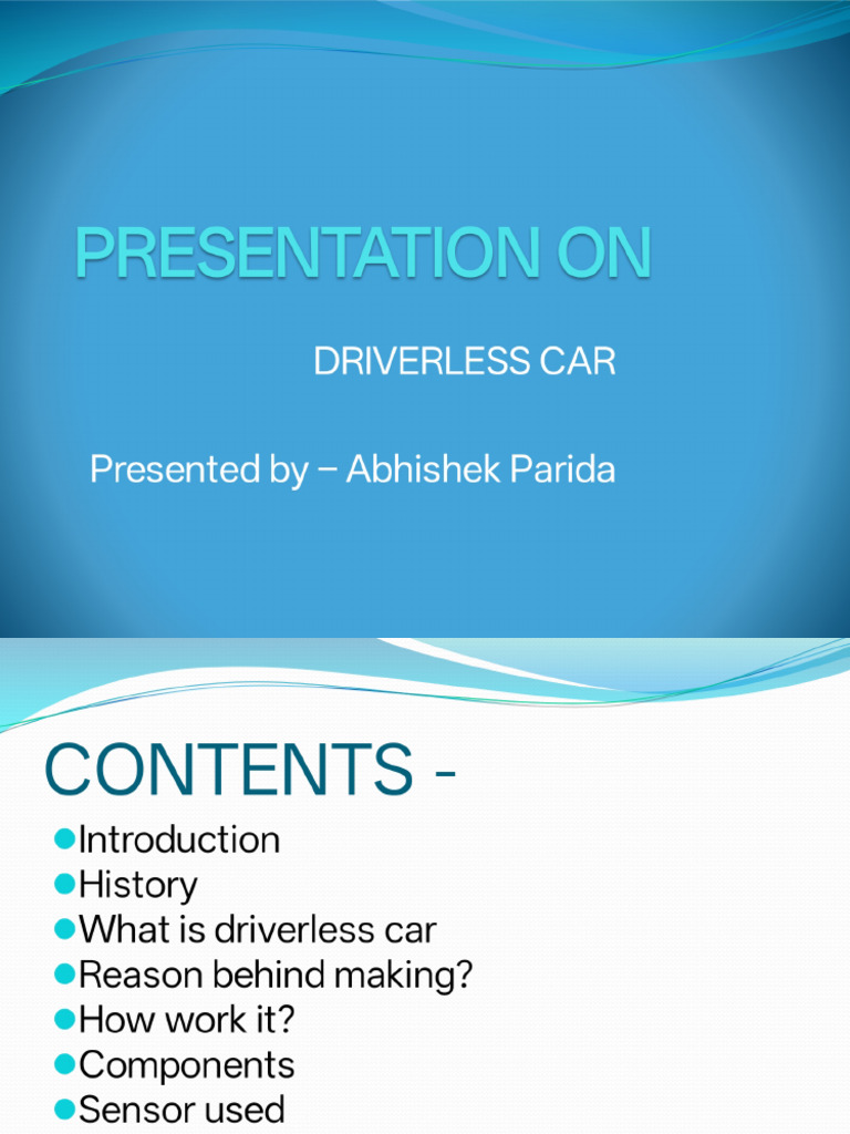Abhishek's Driverless Car | PDF