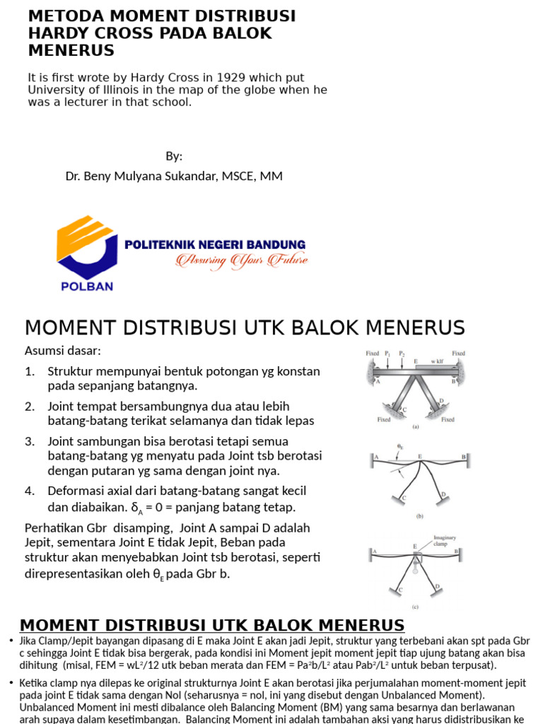 Metode Moment Distribusi Balok Menerus | PDF
