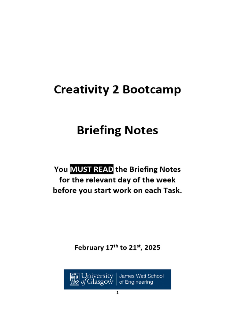 Creativity 2 Briefing Introduction | PDF | Innovation | Cognition