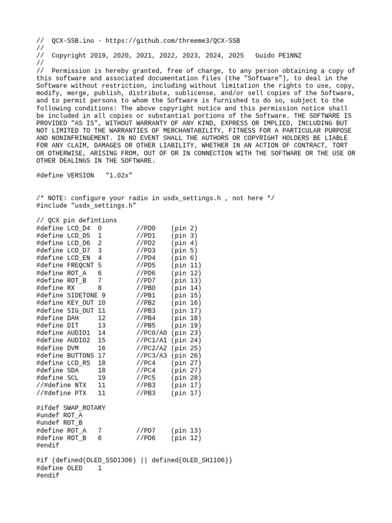 Usdx Ino | PDF | Copyright | Arduino