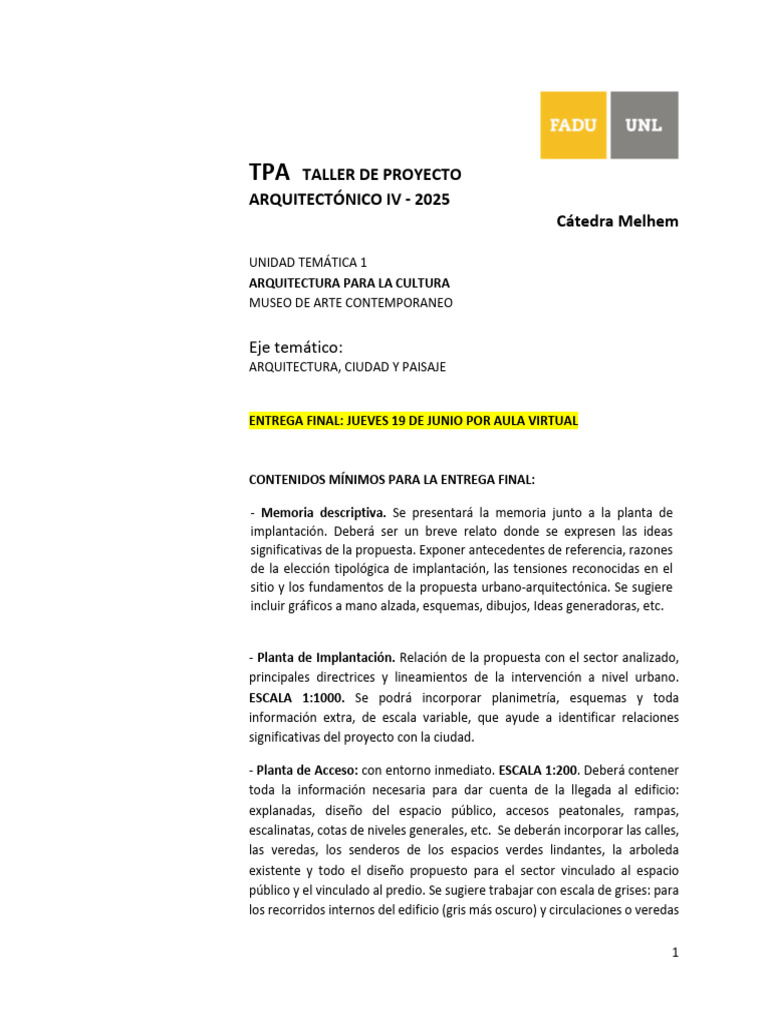 Condiciones de Entrega Final Tp1 2025 | PDF | Diseño