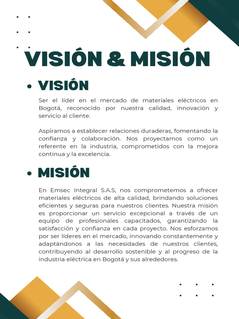 Mision y Vision | PDF
