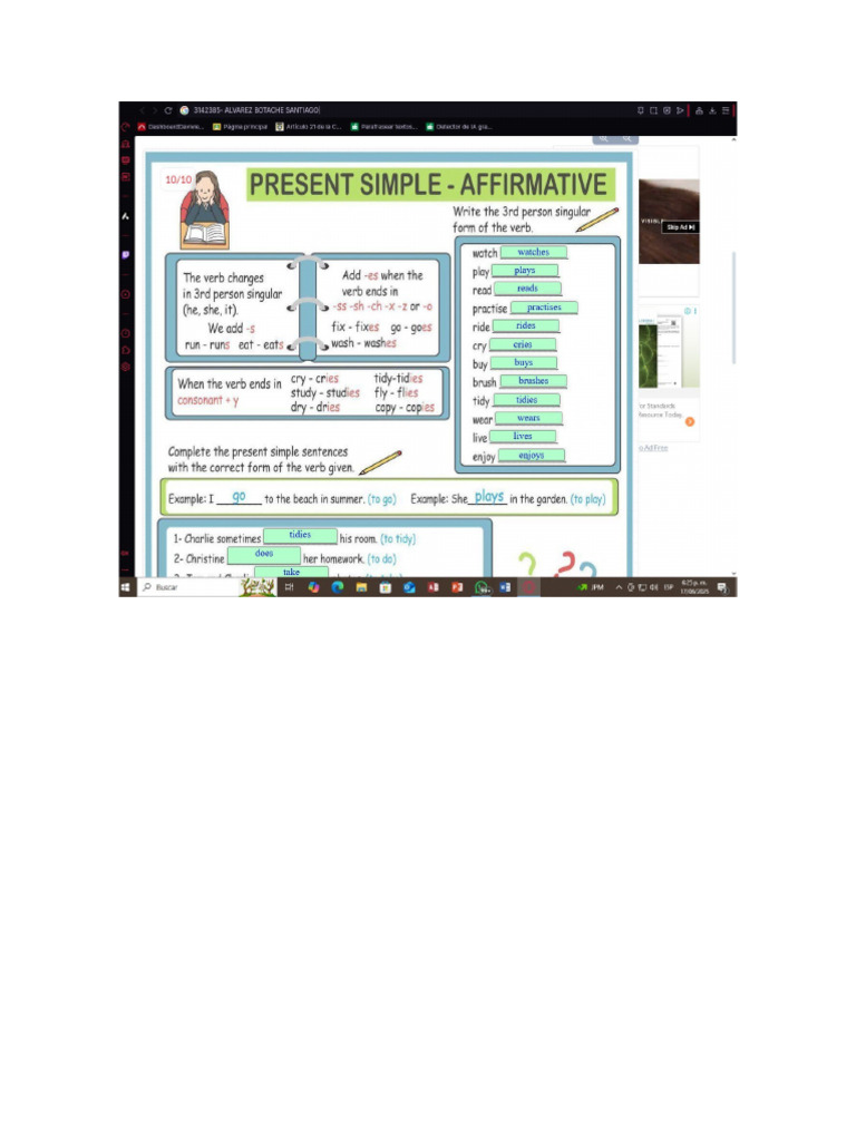 Present Simple Affirmative | PDF