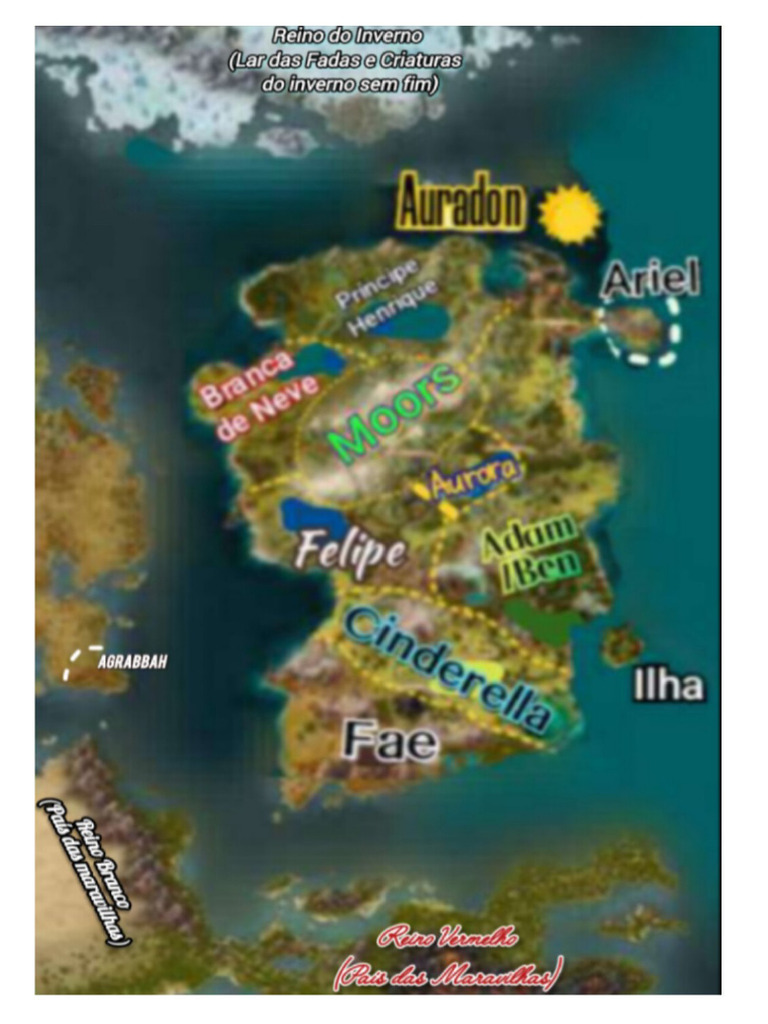 ? Mapa Contos de Auradon | PDF