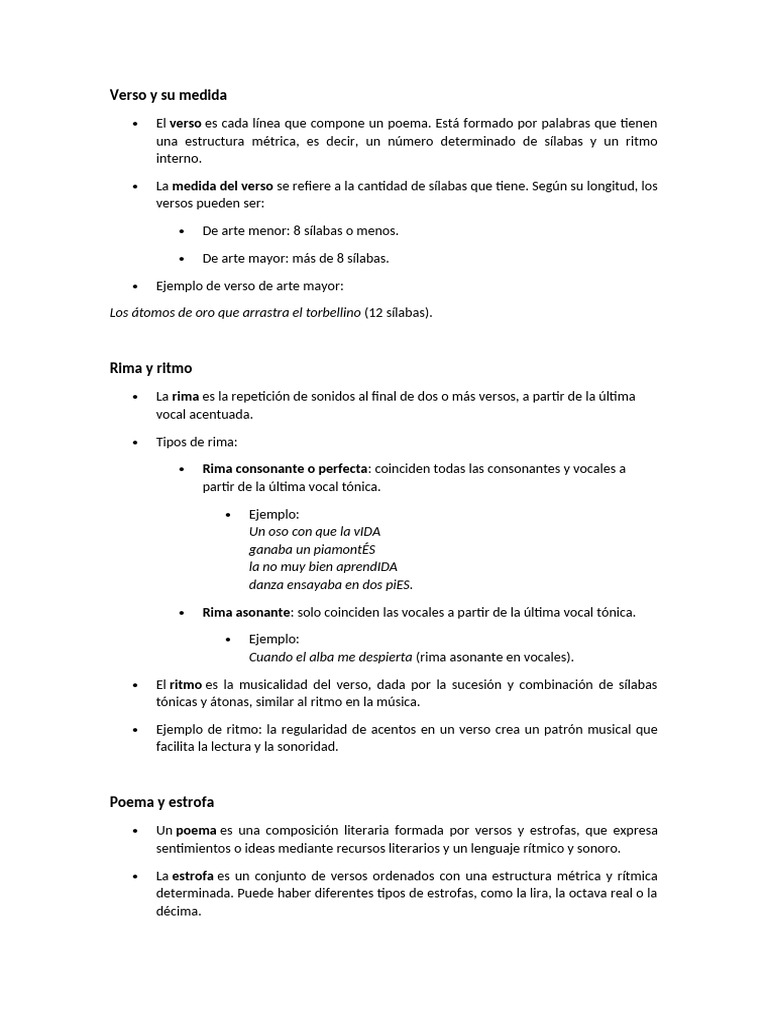 Verso y Su Medida - Cmif | PDF | Poesía | Ritmo
