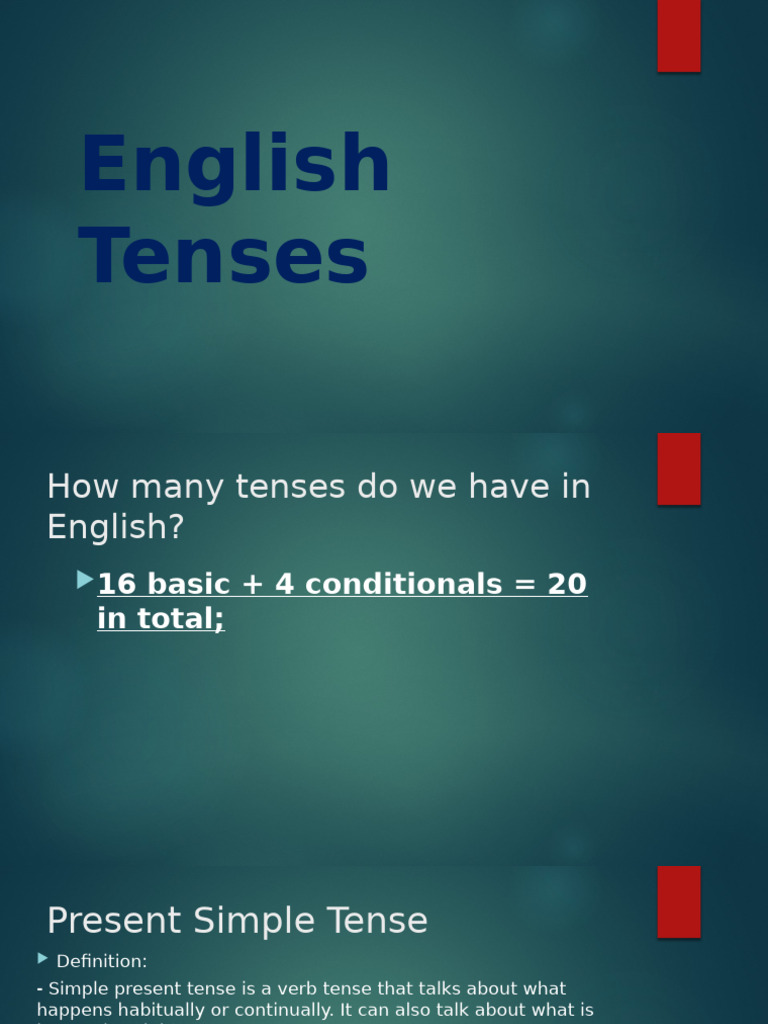 English Tenses and Conditionals 163564 | PDF | Perfect (Grammar ...