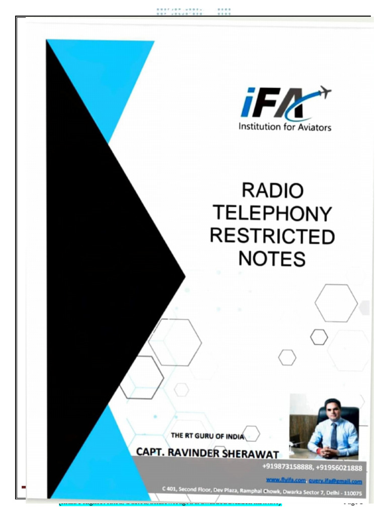 Capt. Ravinder Sherawat RTR Classes Part-1 Question Bank | PDF | Instrument Flight Rules | Air ...