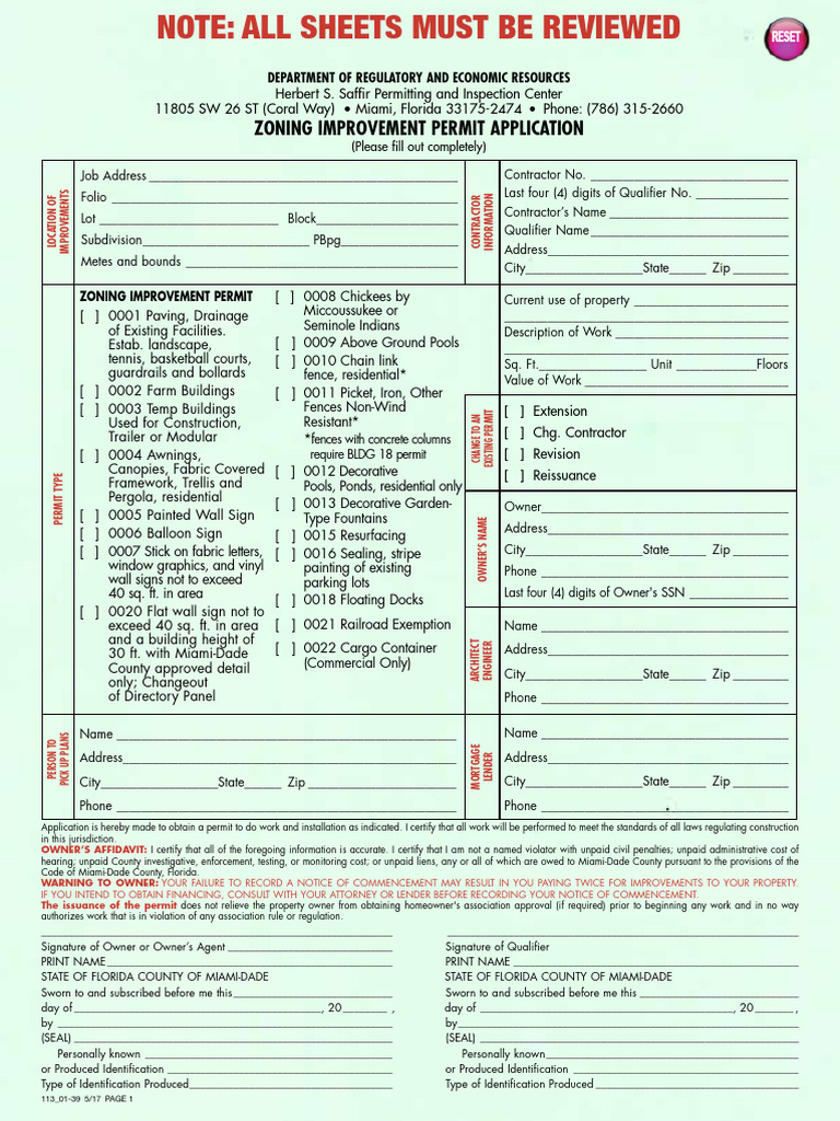 Zip Zoning Improvement Permit Application | PDF | Common Law | Civil ...