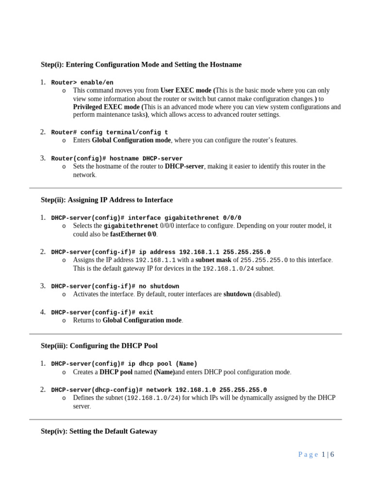 DNS Server on a Server Machine and DHCP on a Router Using Packet Tracer (6) | PDF | Ip Address ...