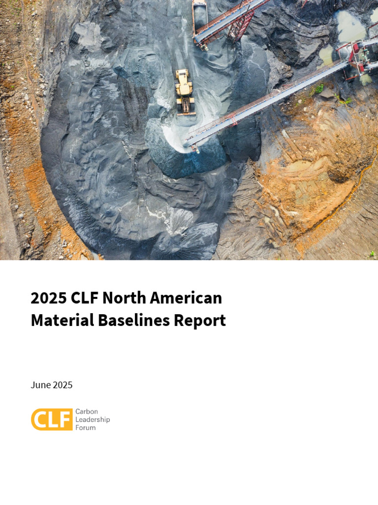 2025 CLF Material Baselines Report | PDF | Life Cycle Assessment | Building Engineering