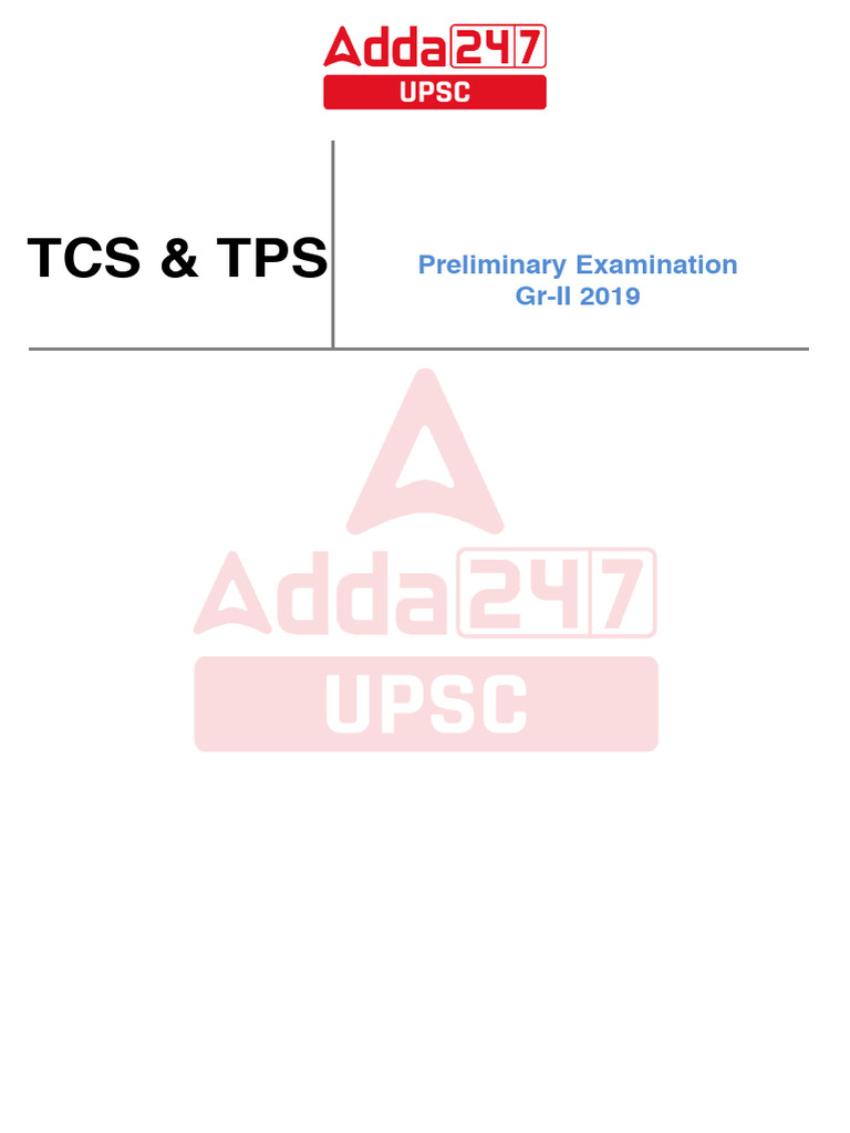 Preliminary Examination of Tcs Tps GR II 2019 F9426ece 1 | PDF