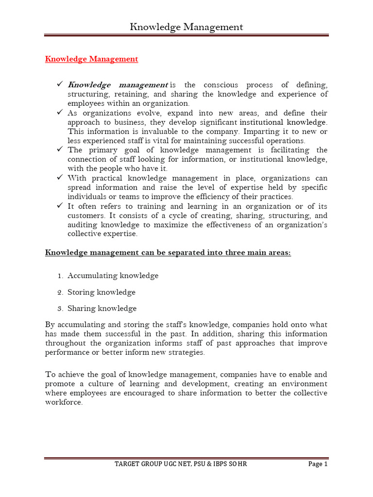 Knowledge Management | PDF | Knowledge Management | Knowledge