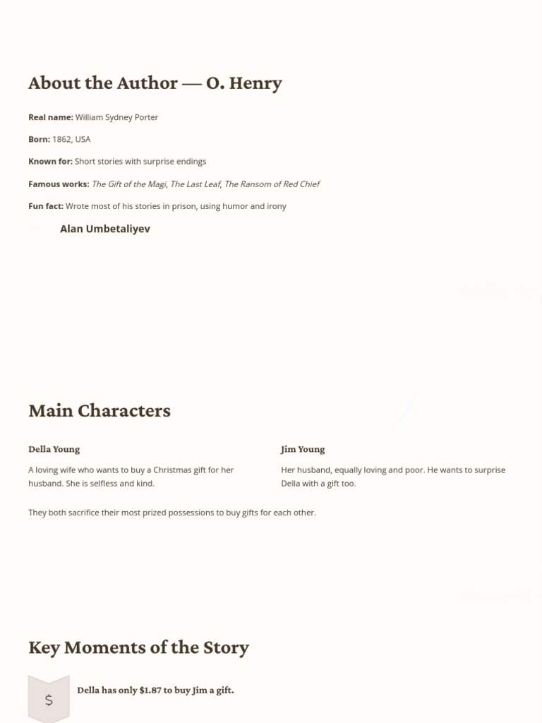About The Author O Henry | PDF