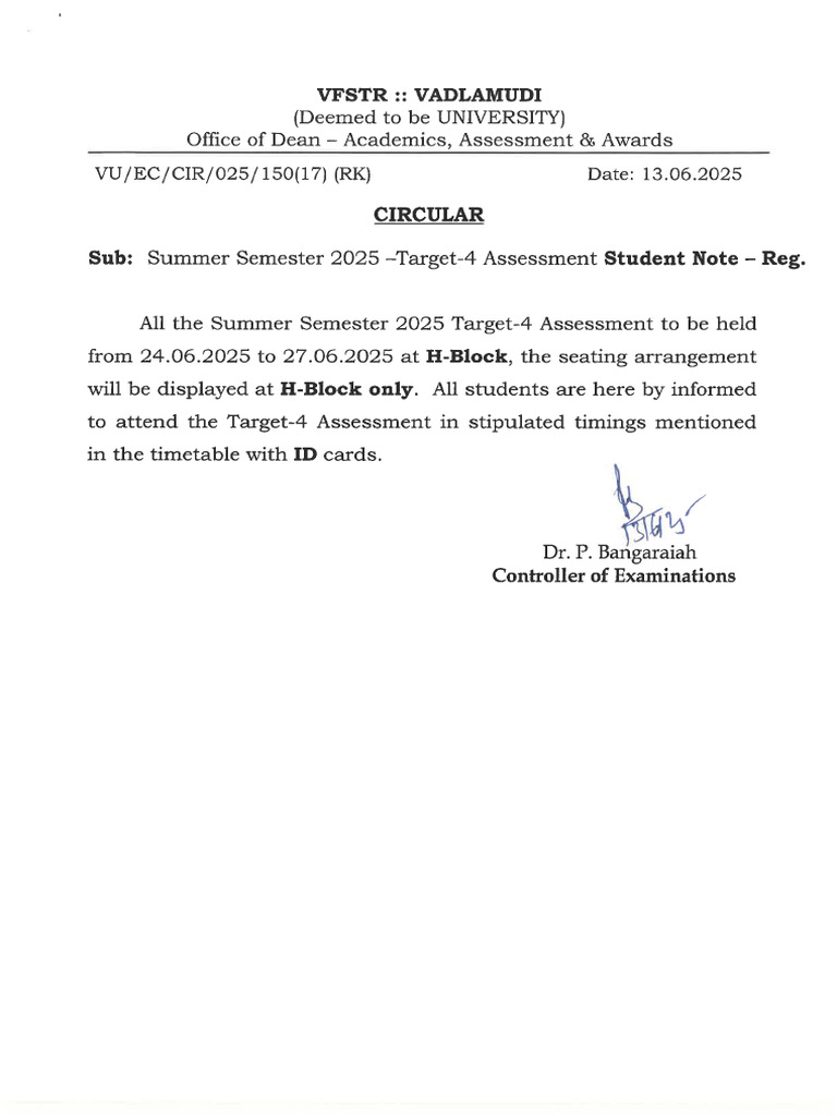 Student Note Circular | PDF