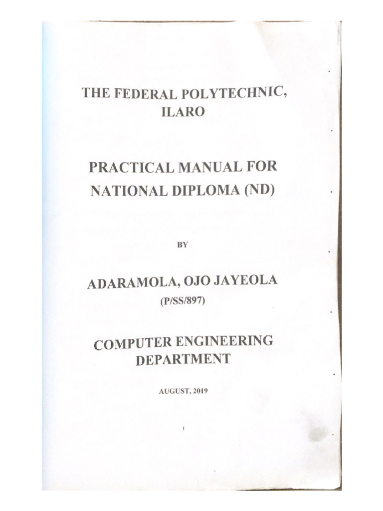 Practical Manual Com 112 | PDF