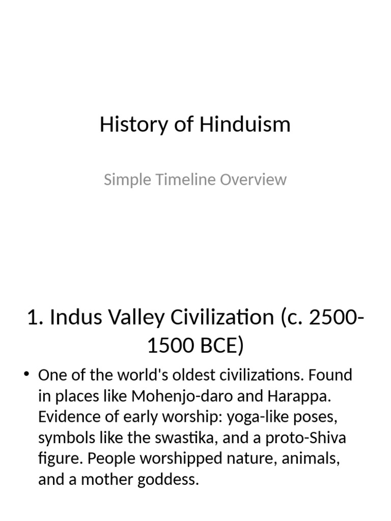 History of Hinduism Presentation | PDF