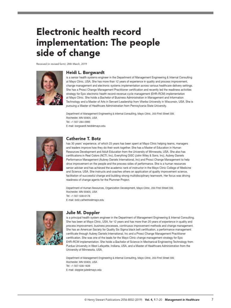 EHR Implementation Case Study at Mayo Clinic | PDF | Electronic Health ...