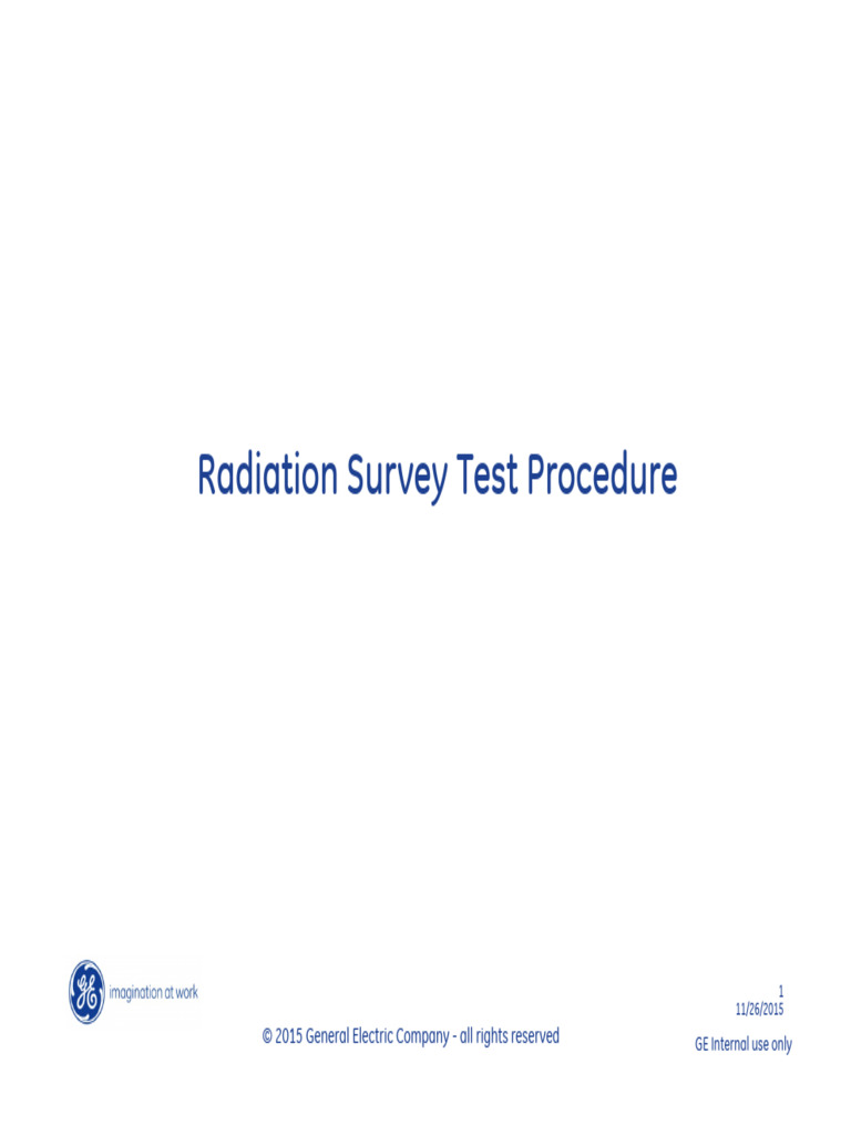 Radiation Survey Procedure | PDF | Radiography | Radiology