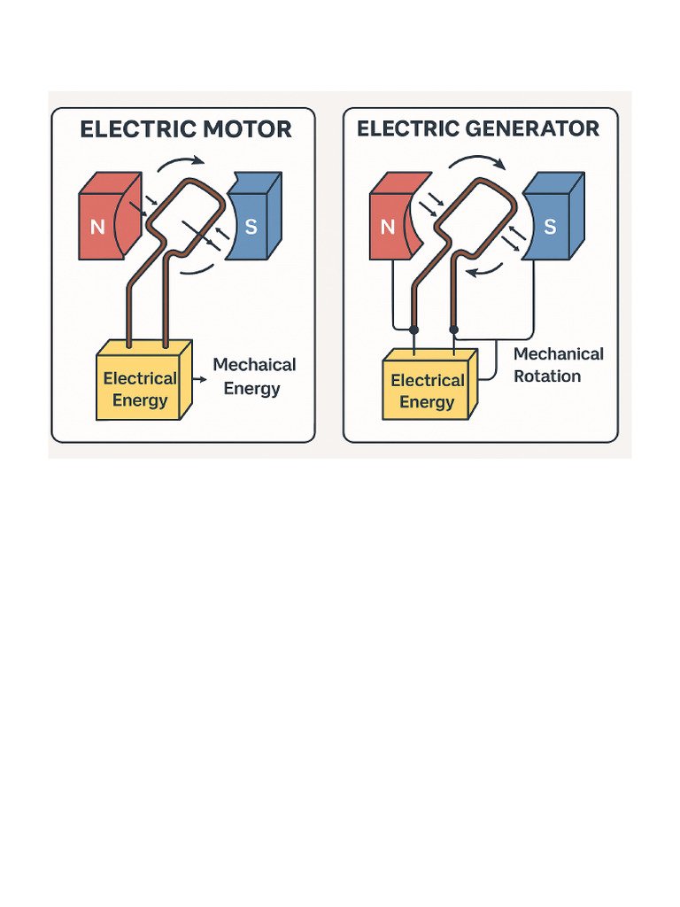 Motor Vs Generator Comparison | PDF